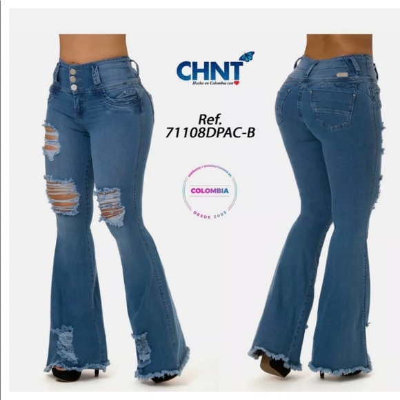 Colombian brand | Jeans | Colombian Jeans Butt Lifter High Waist Flare ...